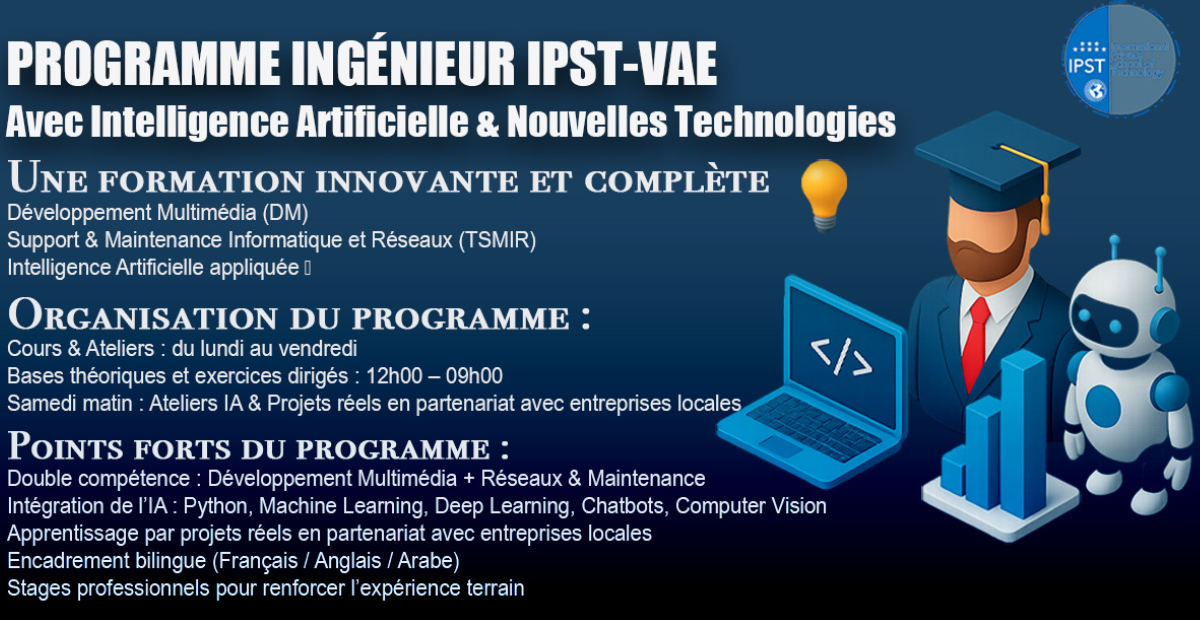 Ingénieur IPST-VAE - International Private School of Technology المدرسة ...